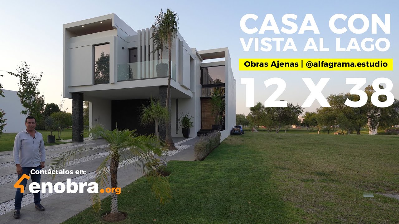 IMPRESIONANTE Casa con MÁRMOL NEGRO y TERRAZA con VISTA a un LAGO ...
